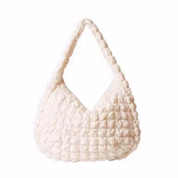 COS | Bags | Cos Cream Quilted Oversized Shoulder Bag | Poshmark
